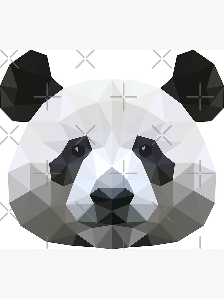 "panda polygon design" Poster for Sale by kkunz | Redbubble