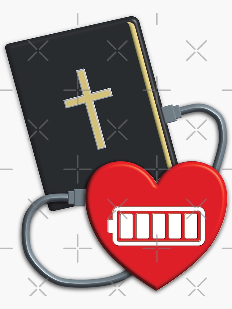 "Bible Powered Heart - Bible Love" Sticker for Sale by DPattonPD ...