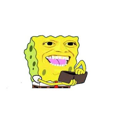"Spongebob empty Wallet money meme" Sticker for Sale by paigeg230 ...