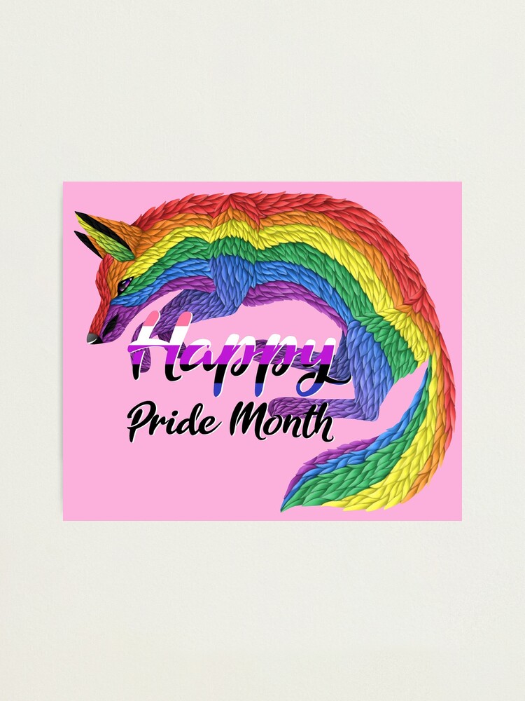 Happy Pride Month Genderfluid Flag Photographic Print For Sale By