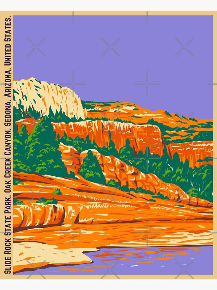 "Slide Rock State Park" Sticker for Sale by Ermland-LabeL | Redbubble
