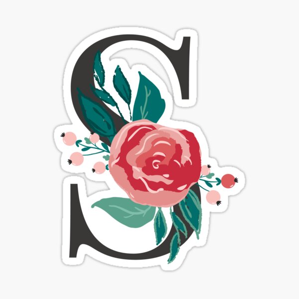"Letter S monogram" Sticker by Terelaska | Redbubble