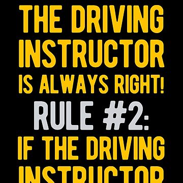 "Funny Driving Instructor" Sticker for Sale by artworkbyrihen | Redbubble
