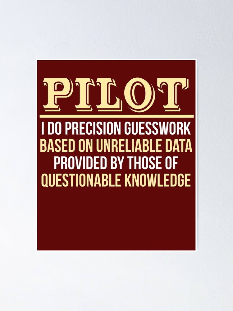 "Pilot Definition Funny Commercial Pilot Gift T-Shirt" Poster for Sale ...