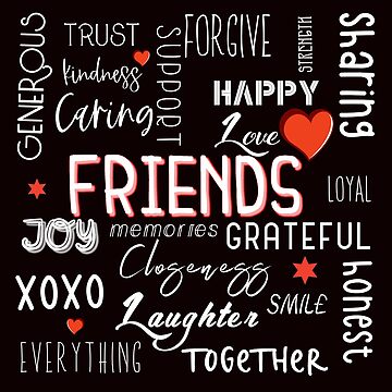 "Pop Art Friendship Celebration Friends Word Design" Art Print for Sale ...