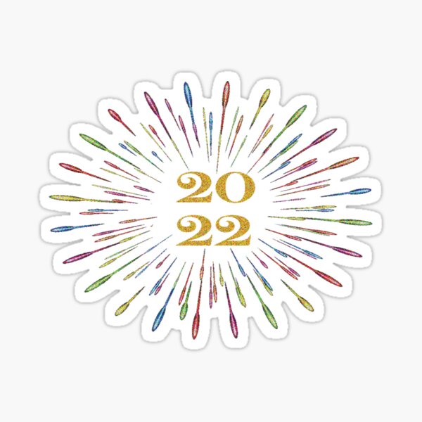 "Bright and Colorful 2022 Fire Works" Sticker for Sale by Denaliegh2022 ...