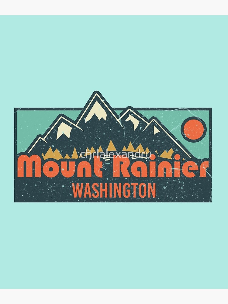 Mount Rainier national park camping Premium Matte Vertical Poster sold ...