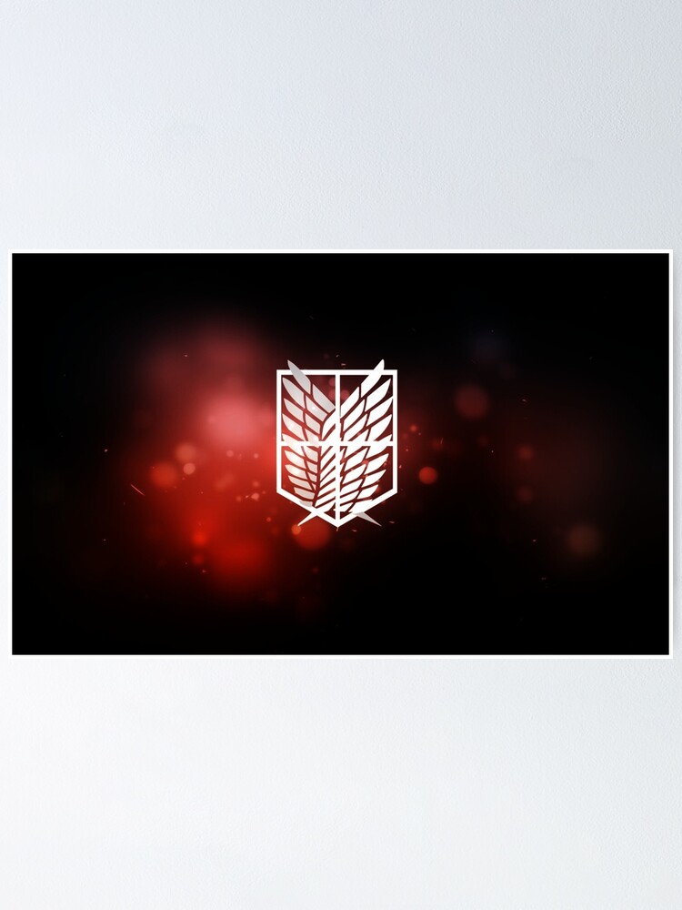 "Attack on Titan Eren Logo" Poster for Sale by AnimeBeast01 | Redbubble