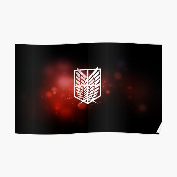 "Attack on Titan Eren Logo" Poster for Sale by AnimeBeast01 | Redbubble
