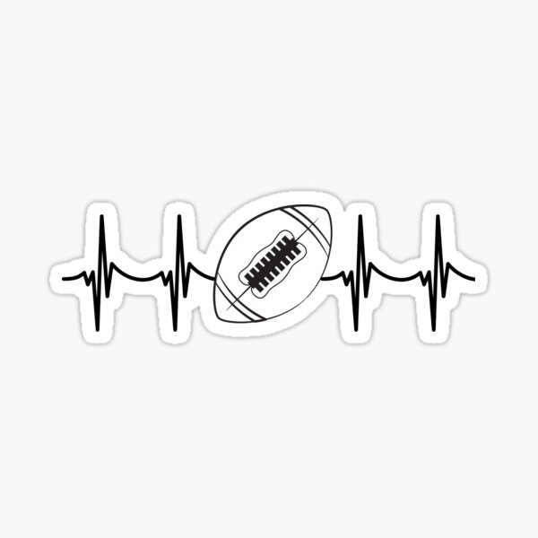 "Sports Fans - Football Pulse " Sticker by brturner2222 | Redbubble