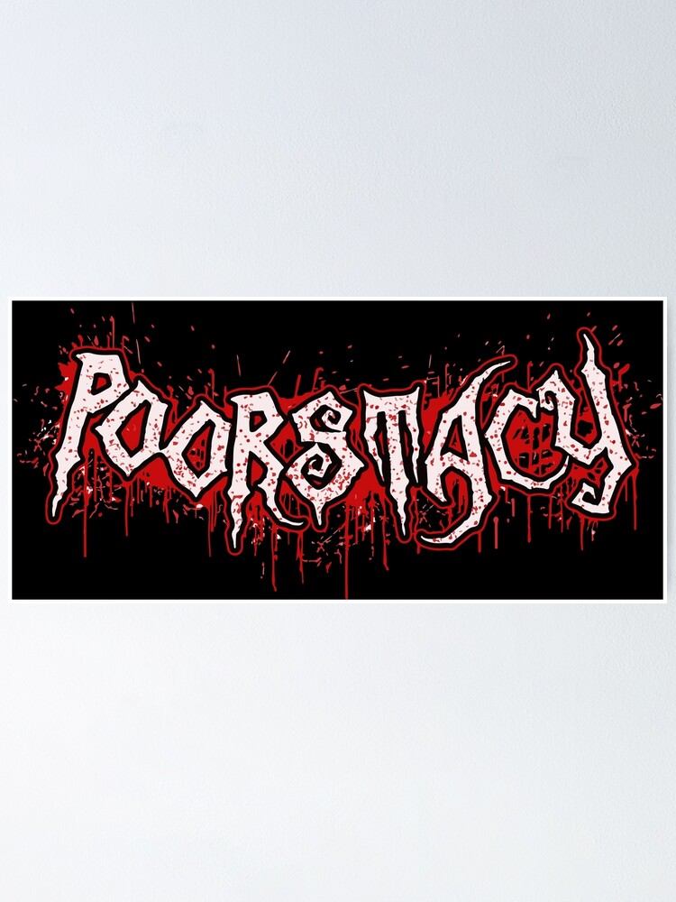 "POORSTACY Blood Logo" Poster by Dashysprintshop | Redbubble