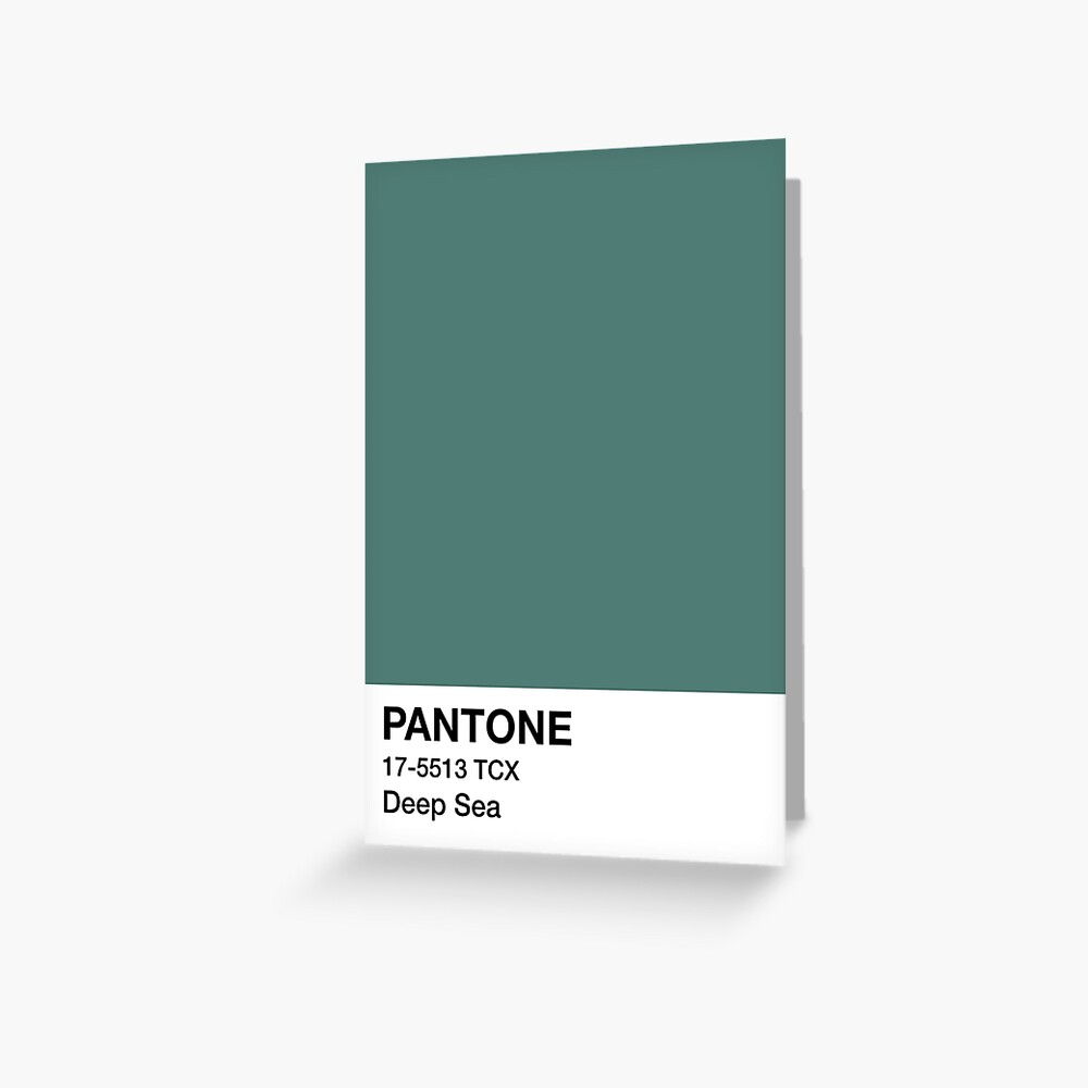 "PANTONE Deep Sea - Blue Green" Greeting Card by Mushroom-Gorge | Redbubble