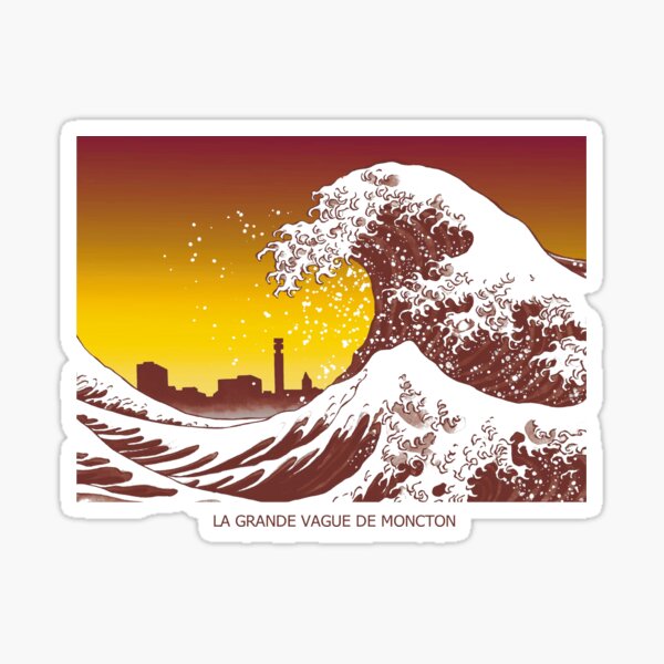 "The great wave off Moncton" Sticker for Sale by AudreyFavre | Redbubble
