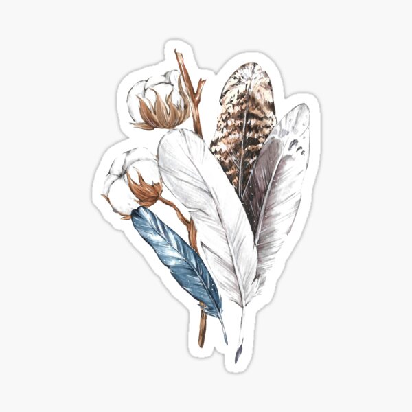 "feathers and cotton" Sticker for Sale by Niti-Niti | Redbubble