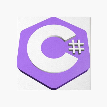 "C# Logo" Art Board Print for Sale by skoolsarecool | Redbubble
