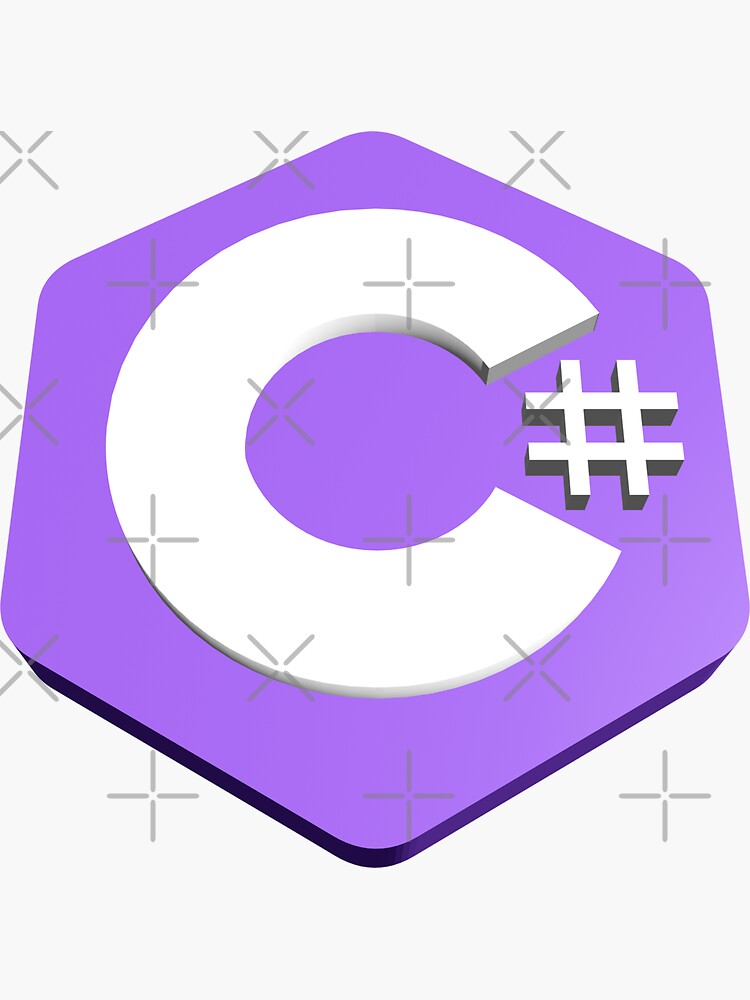"C# Logo" Sticker by skoolsarecool | Redbubble