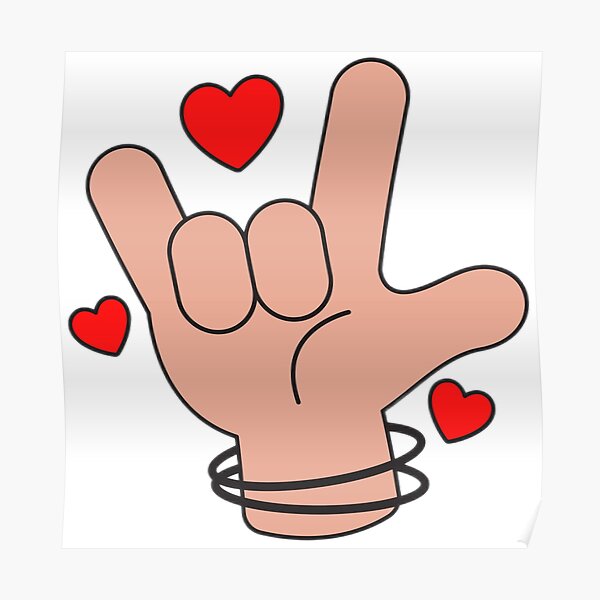 I Love You In Sign Language Poster For Sale By DesignFeelings Redbubble i-love-you-in-sign-language-poster-for-sale-by-designfeelings-redbubble