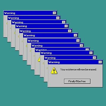 "Retro Computer Warning Tabs" Sticker for Sale by KinkyDevilHead ...