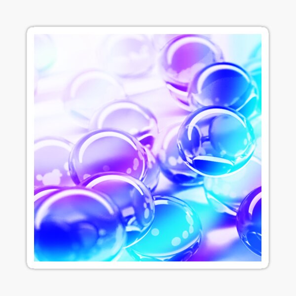 "Purple and blue bubbles" Sticker for Sale by pnkpopcorn | Redbubble