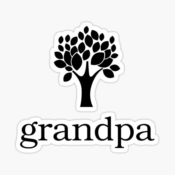 "Cute Grandpa" Sticker for Sale by Artystico | Redbubble