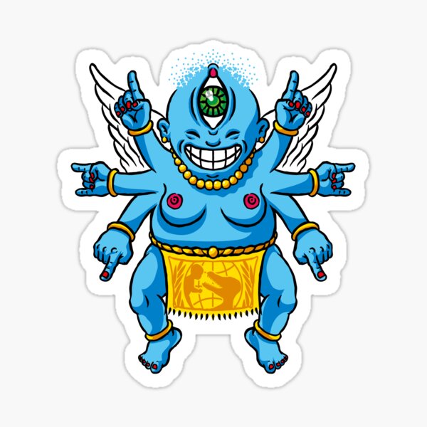 "MULTI-ARMED ANGEL WITH THIRD EYE - SOLO" Sticker by NomCouture | Redbubble