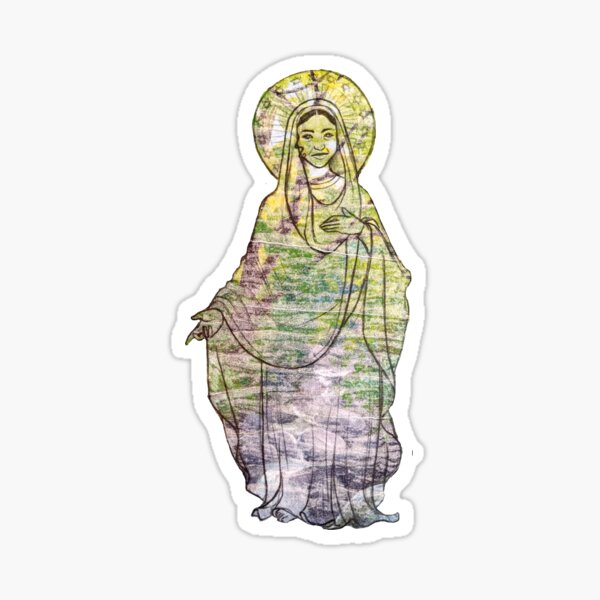 "Mother Mary Sticker" Sticker for Sale by Ciarabarsotti | Redbubble