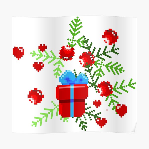 "Happy New Year Pixel art" Poster by ElenaLar | Redbubble