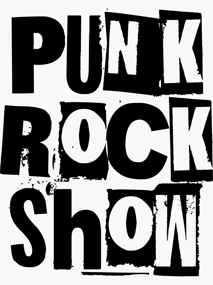 "Punk Rock Show" Sticker for Sale by kazzdesign | Redbubble