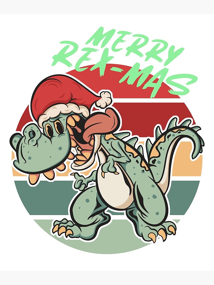 "Merry Rex-mas T-Rex Dinosaur Christmas" Poster for Sale by ...