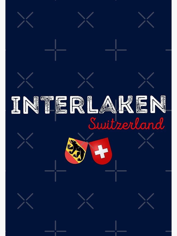 Lámina fotográfica «Interlaken, Suiza con el cantón de Berna y el ...