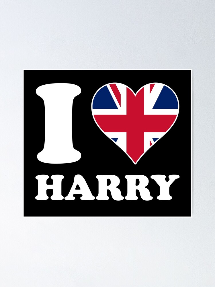 "I Love Harry | Heart And English UK Flag" Poster for Sale by ...