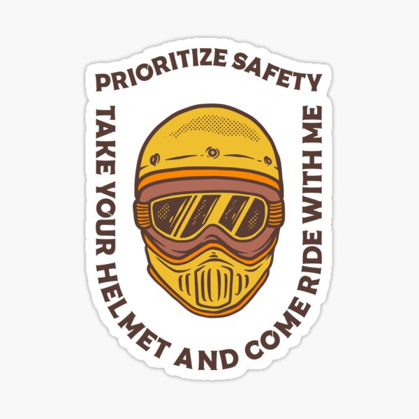 "Prioritize Safety" Sticker for Sale by vintagedin | Redbubble