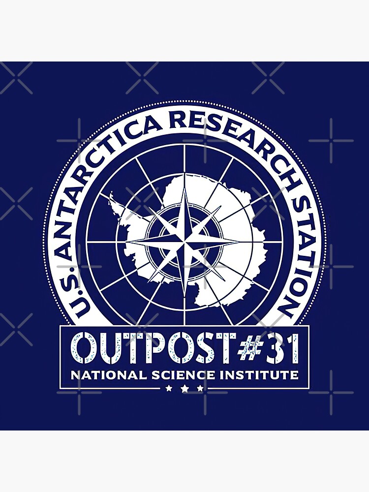 "OUTPOST #31 - ANTARTICA RESEARCH STATION - BLUE" Sticker for Sale by ...