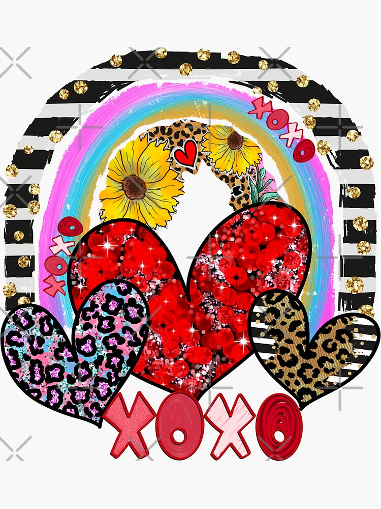 Xoxo Hugs And Kisses Sticker For Sale By Dalypdesign Redbubble