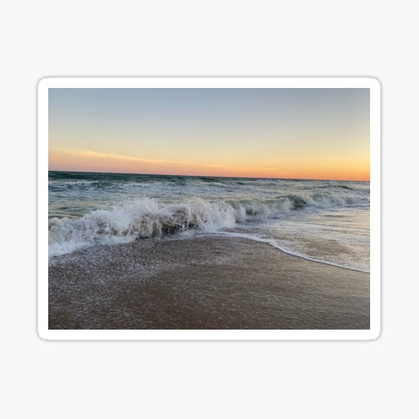 "Oceanside Sunset " Sticker by OldForestArt | Redbubble