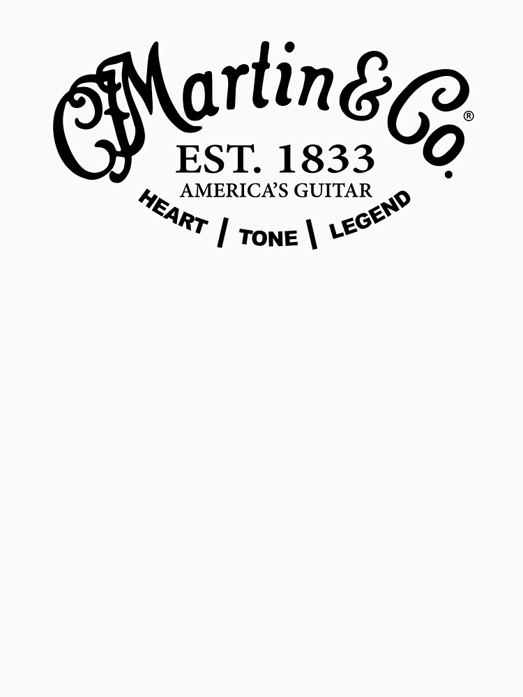 "C.F. Martin & Co (Black Version)" T-shirt for Sale by saljupanas ...