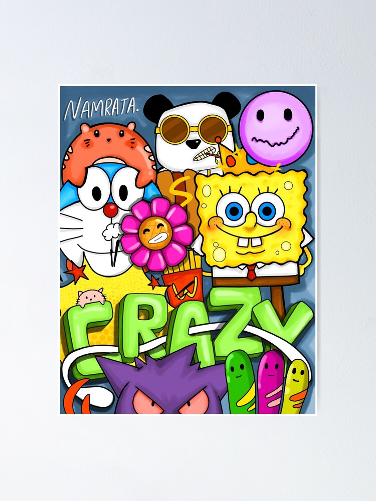 "Sponge Bob doodle art" Poster for Sale by Namrata-Sharma | Redbubble