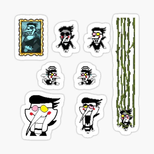 "Deltarune Spamton v2" Sticker for Sale by blue-sparks | Redbubble