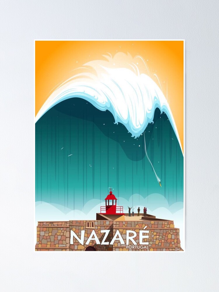 "Aesthetic Nazare The Ocean's Everest Postugal Poster" Poster by ...