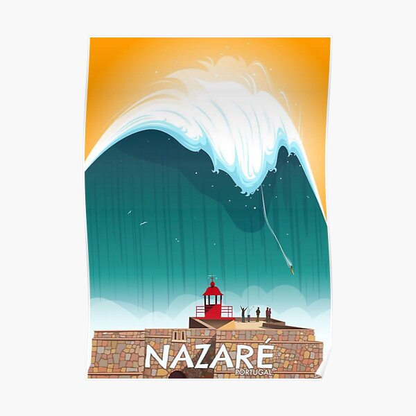 "Aesthetic Nazare The Ocean's Everest Postugal Poster" Poster by ...