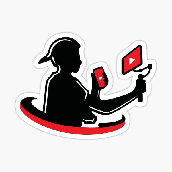 "vlogging logo " Sticker by Shuvo1297 | Redbubble