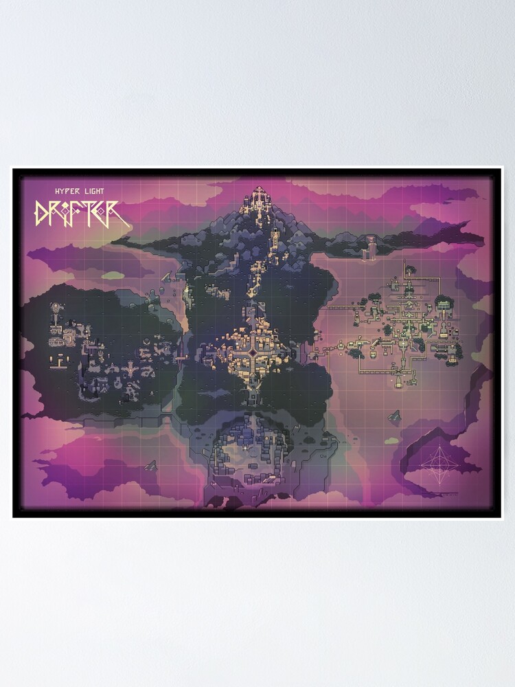 "Hyper Light Drifter - World Map" Poster for Sale by RedmondBarren ...
