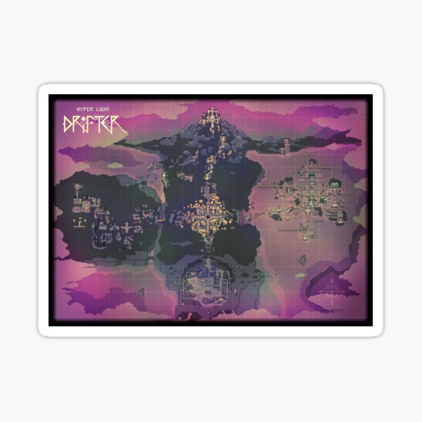 "Hyper Light Drifter - World Map" Sticker for Sale by RedmondBarren ...