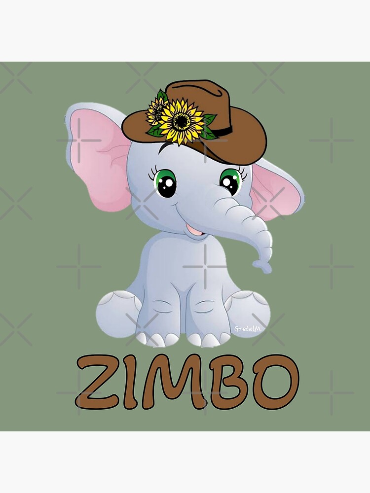 "ZIMBO the Zimbabwean Elepahnt" Poster for Sale by Gretel2021 | Redbubble