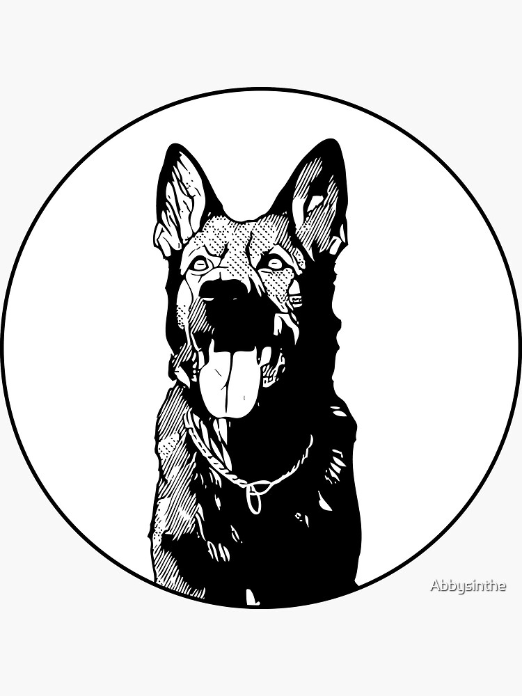 "Deutscher Schäferhund" Sticker von Abbysinthe | Redbubble