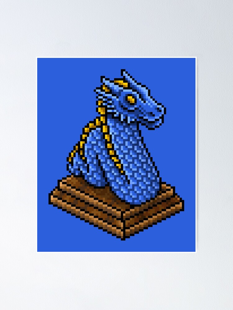 "Habbo Blue Dragon Lamp" Poster for Sale by Eisenjays | Redbubble