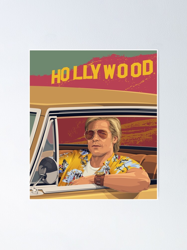 "Brad Pitt as Cliff Booth" Poster for Sale by jairusartist | Redbubble