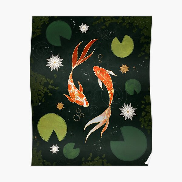"Koi Pond" Poster for Sale by Rebalien | Redbubble