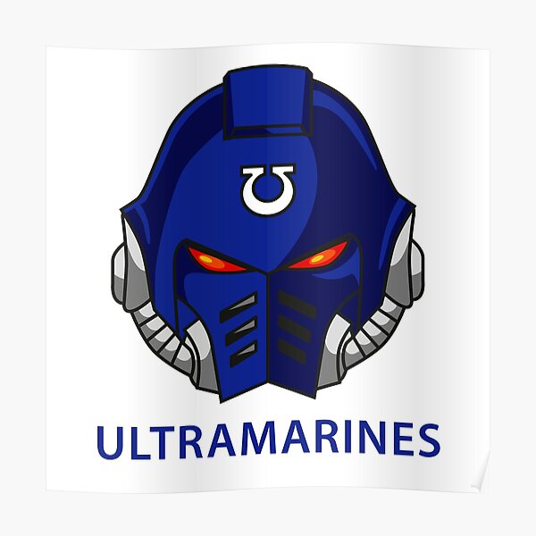 "Ultramarines Head" Poster by Pano1980 | Redbubble