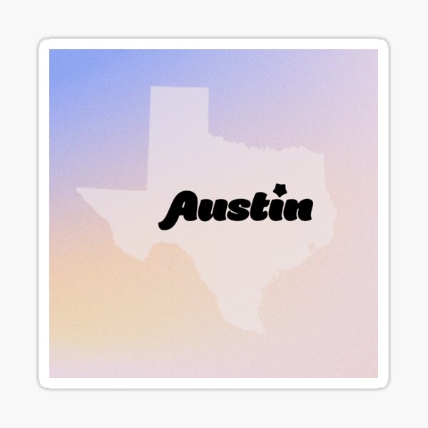 "Austin" Sticker for Sale by AshTreeCrtvCo | Redbubble